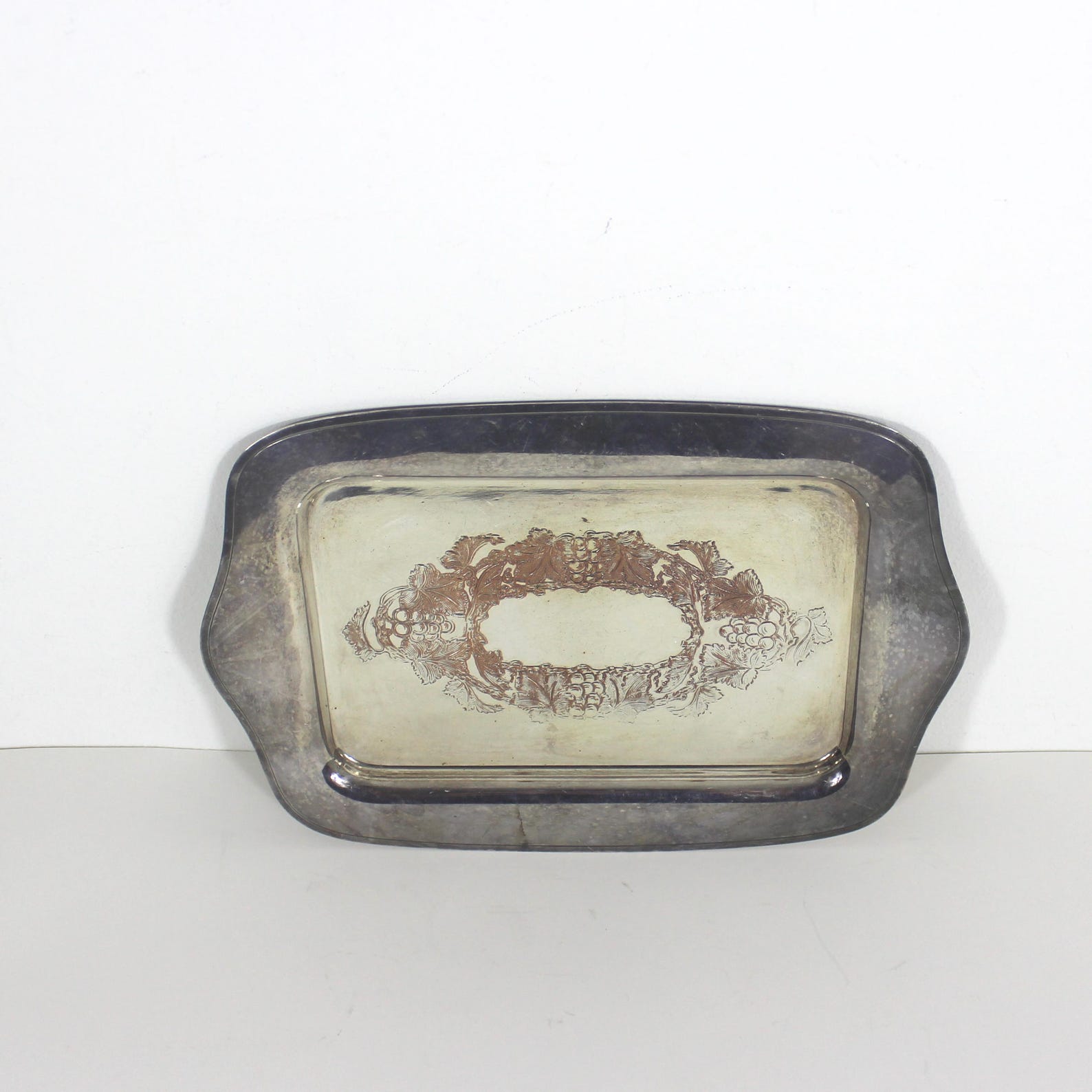 Small Rectangular Silver Plated Tray, Vintage Plate, Trinket Dish ...