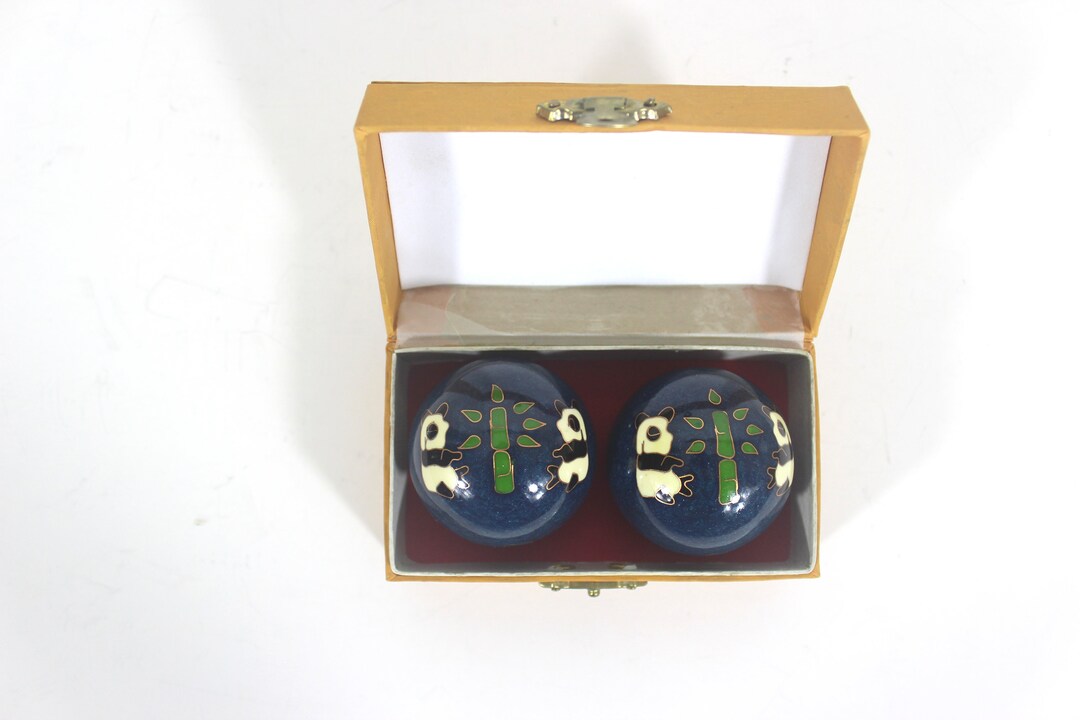 Vintage Chinese Musical Stress Balls or Iron Balls, Boading Baoding ...