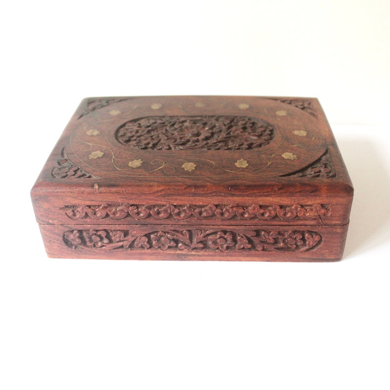 Carved Wood Box - Etsy