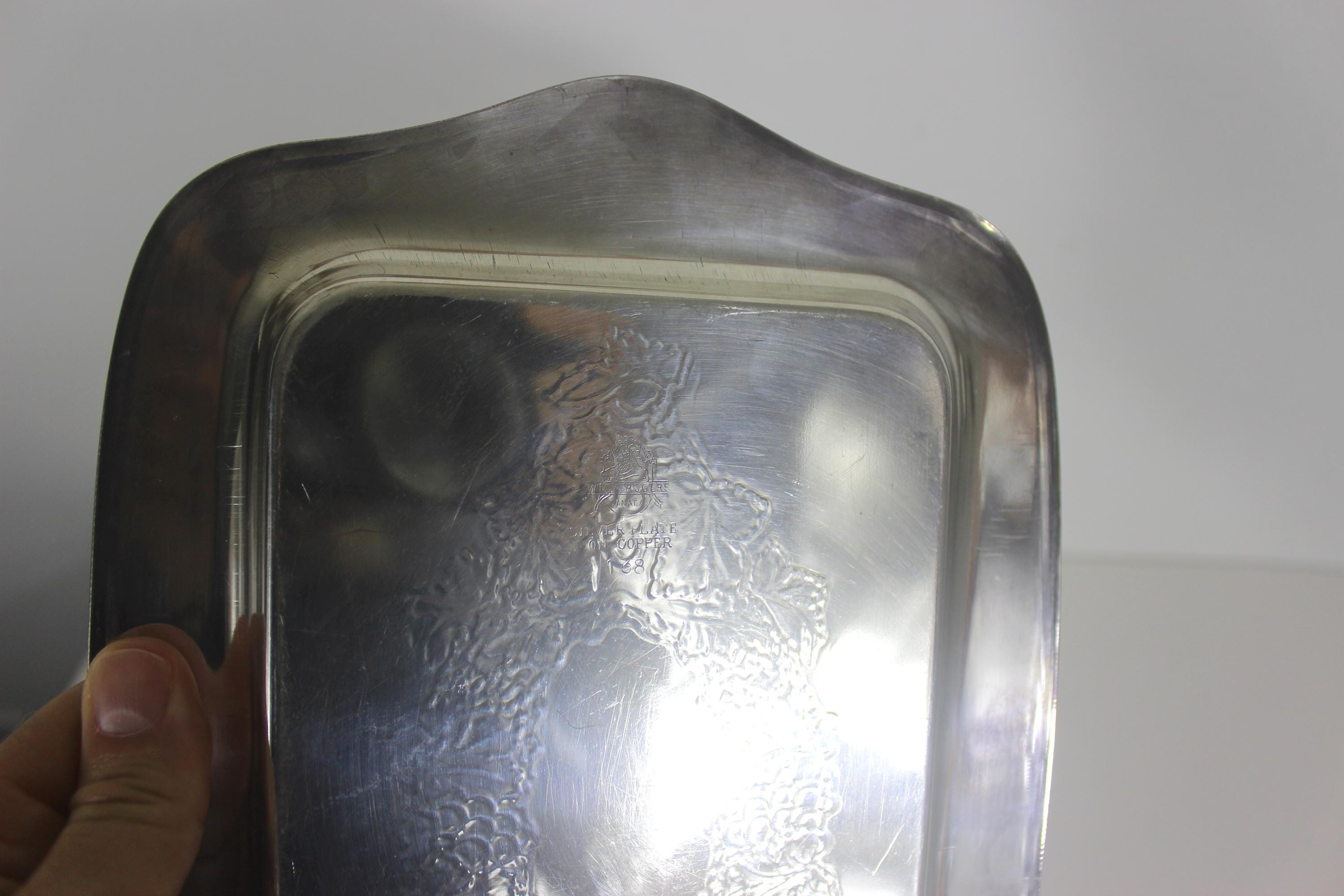 Small Rectangular Silver Plated Tray, Vintage Plate, Trinket Dish ...