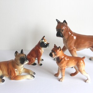 Vintage Ceramic Boxer Dog Figurine, Porcelain Canine, Brown, Collect ...