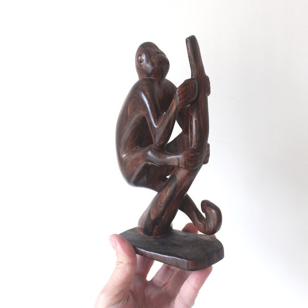 Carved Monkey Wood - Etsy