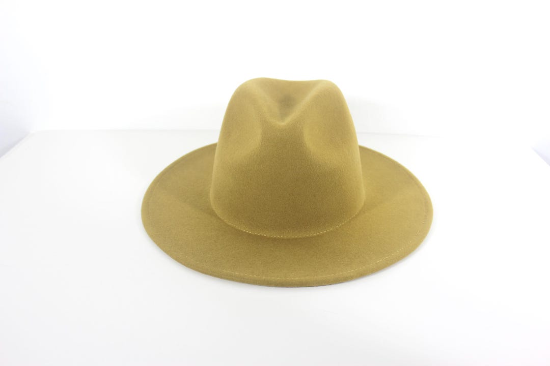 NWT Gigi Pip Wes Tall Fedora Hat Mustard Size 55 XS Australian Wool - Etsy