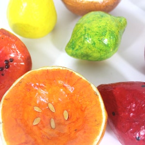 Set of Paper Mache Fruit - Etsy