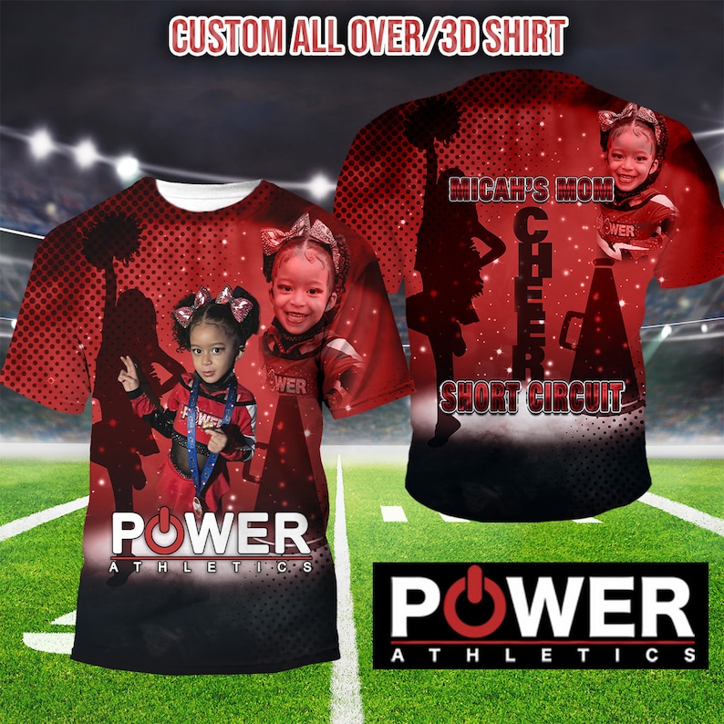 Custom 3D Cheer Shirt All Over Shirt Custom Cheerleading - Etsy