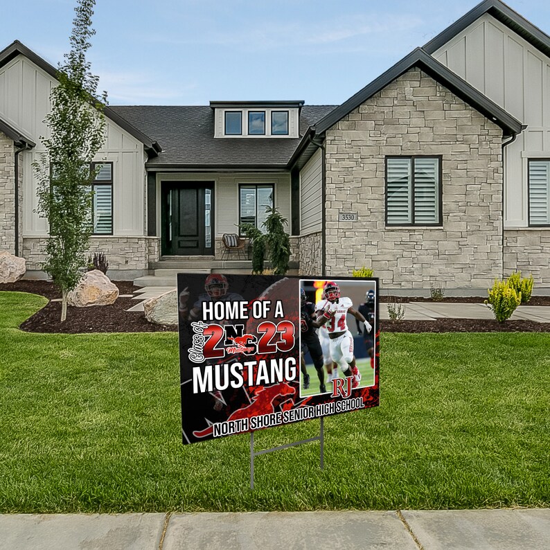 Graduation Yard Sign, Personalized Senior Athlete Yard Sign, Custom ...