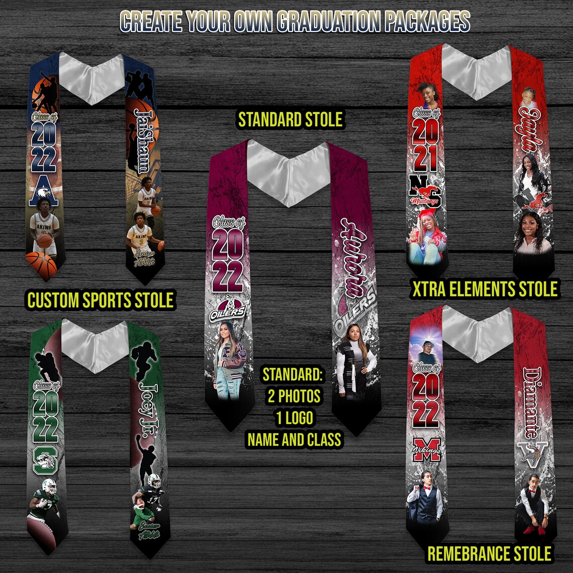 Custom Basketball Graduation Stole and Matching Just Did It T-shirt - Etsy