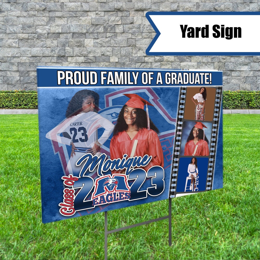 Graduation Yard Sign, Personalized Yard Sign, Custom Yard Sign, Class ...