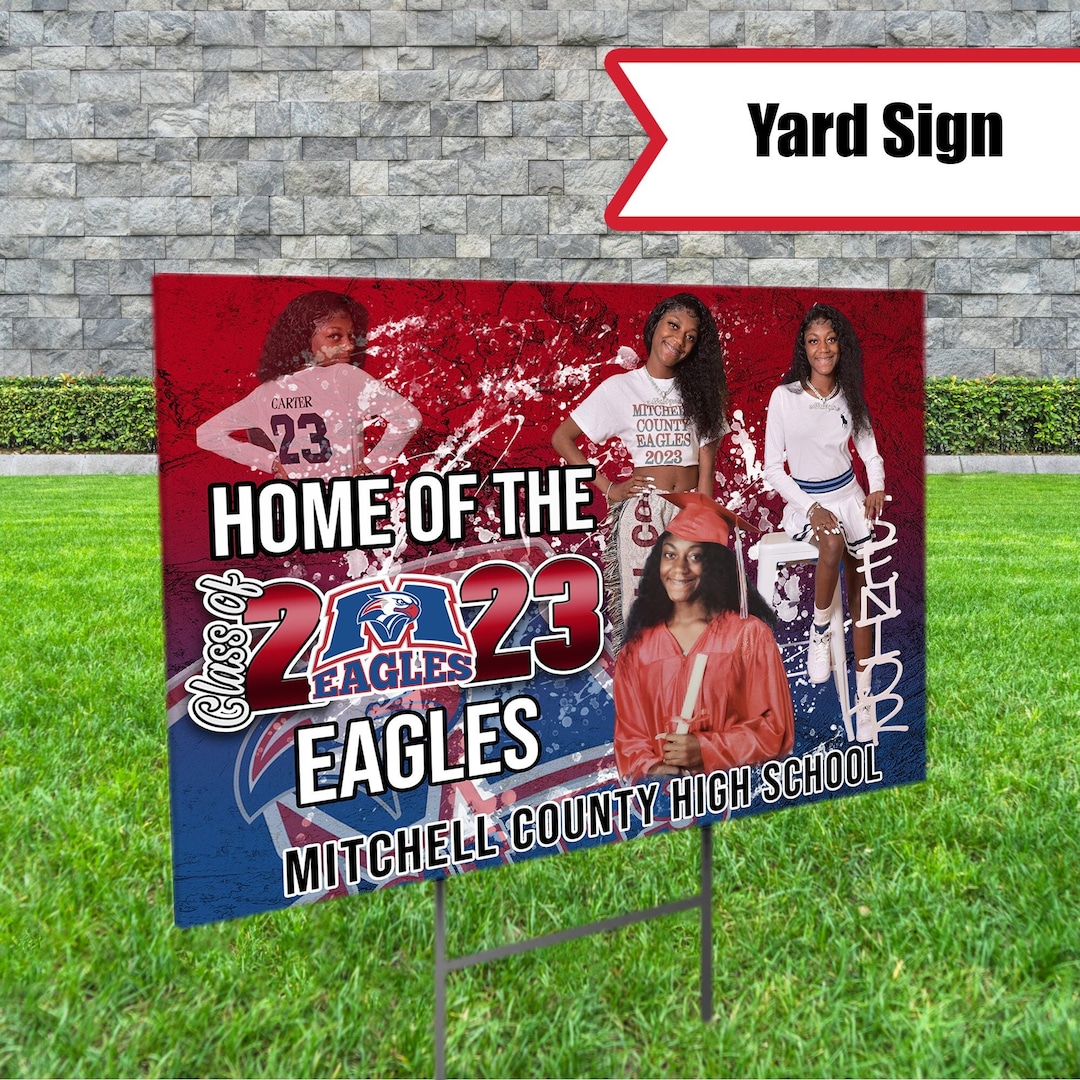 Graduation Yard Sign, Personalized Yard Sign, Custom Yard Sign, Class ...