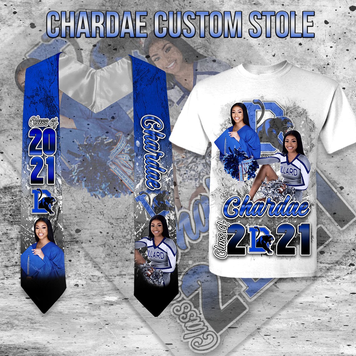 Custom Basketball Graduation Stole and Matching Just Did It T-shirt - Etsy