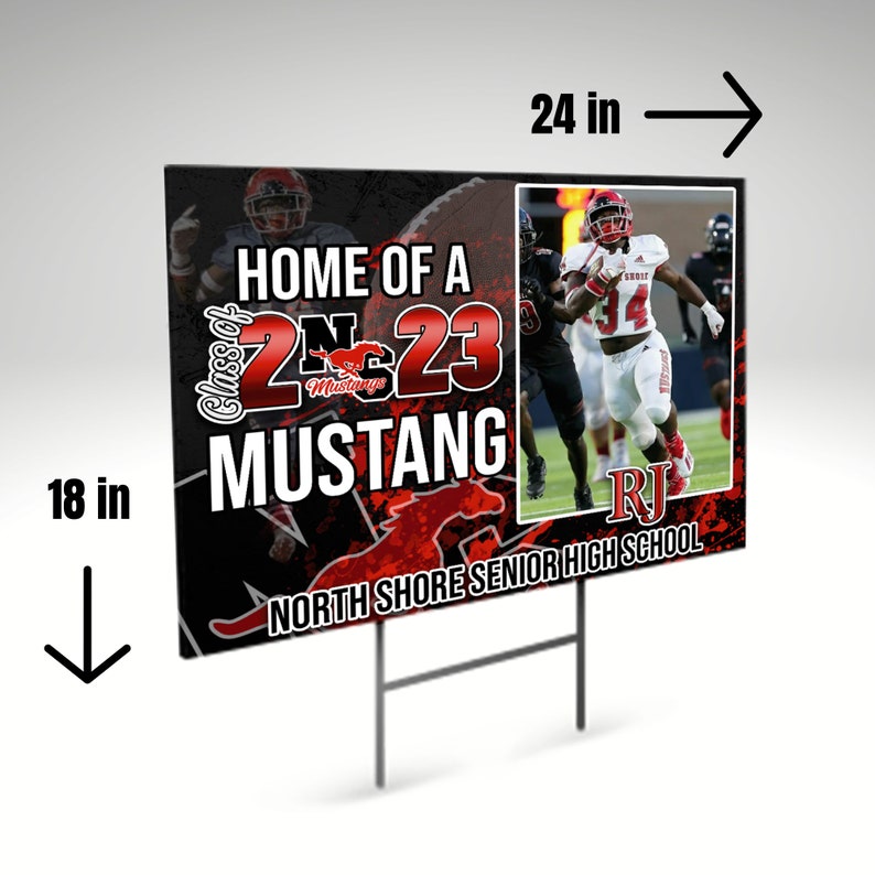 Graduation Yard Sign, Personalized Senior Athlete Yard Sign, Custom ...