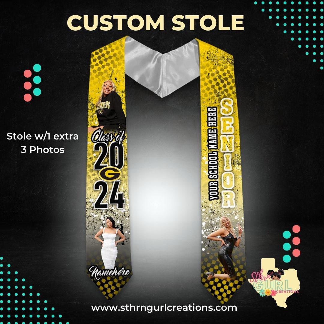 Custom Stole, Personalized Graduation Gift, Class of 2024, Graduation ...