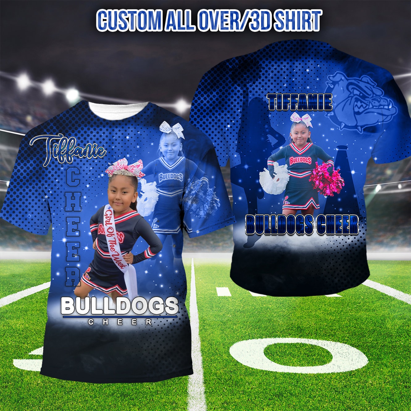 Custom 3D Cheer Shirt All Over Shirt Custom Cheerleading - Etsy