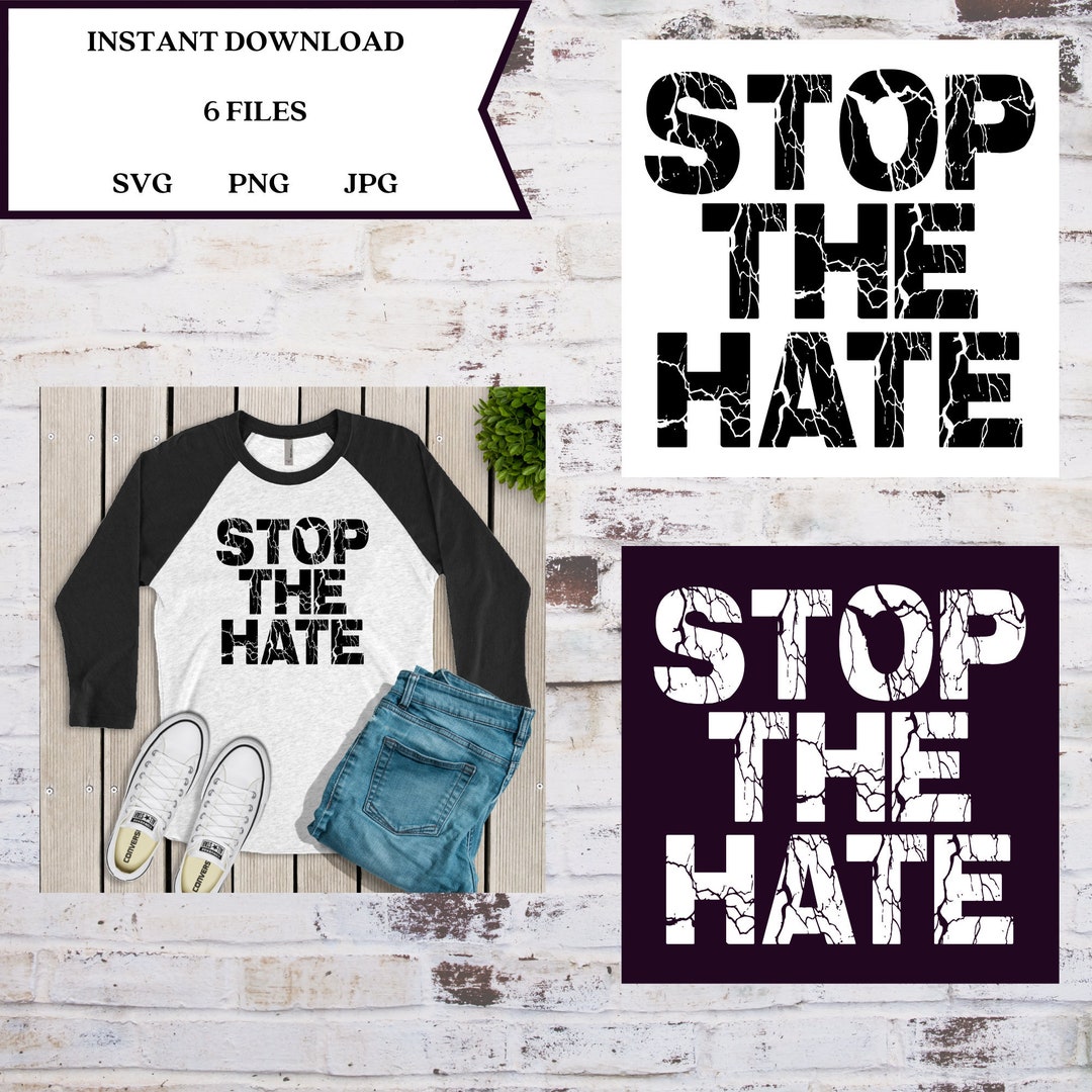 Stop the Hate SVG Black Lives Matter Black History Month - Etsy