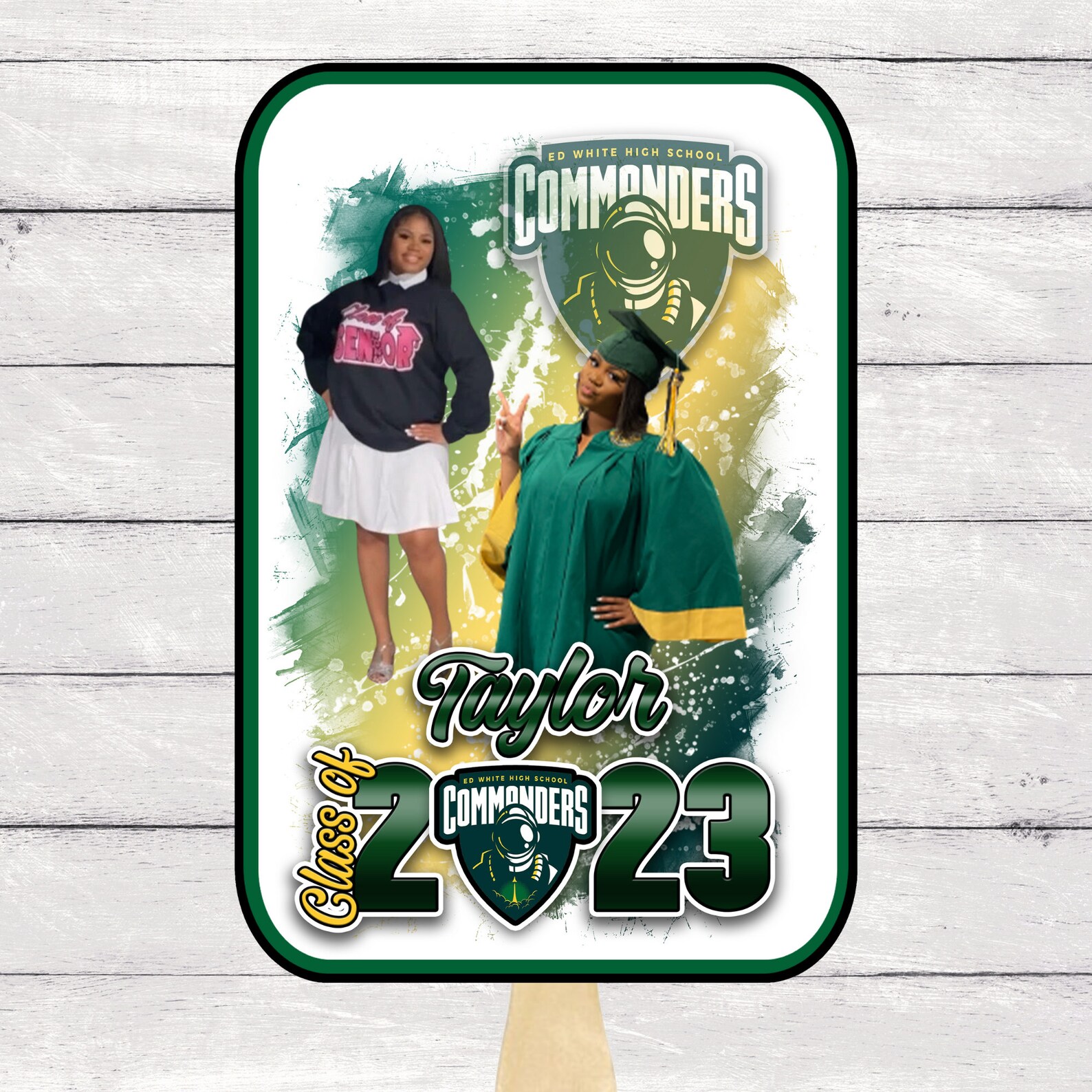 Custom Graduation Hand Fans, Class of 2023, Congrats, College Grad ...