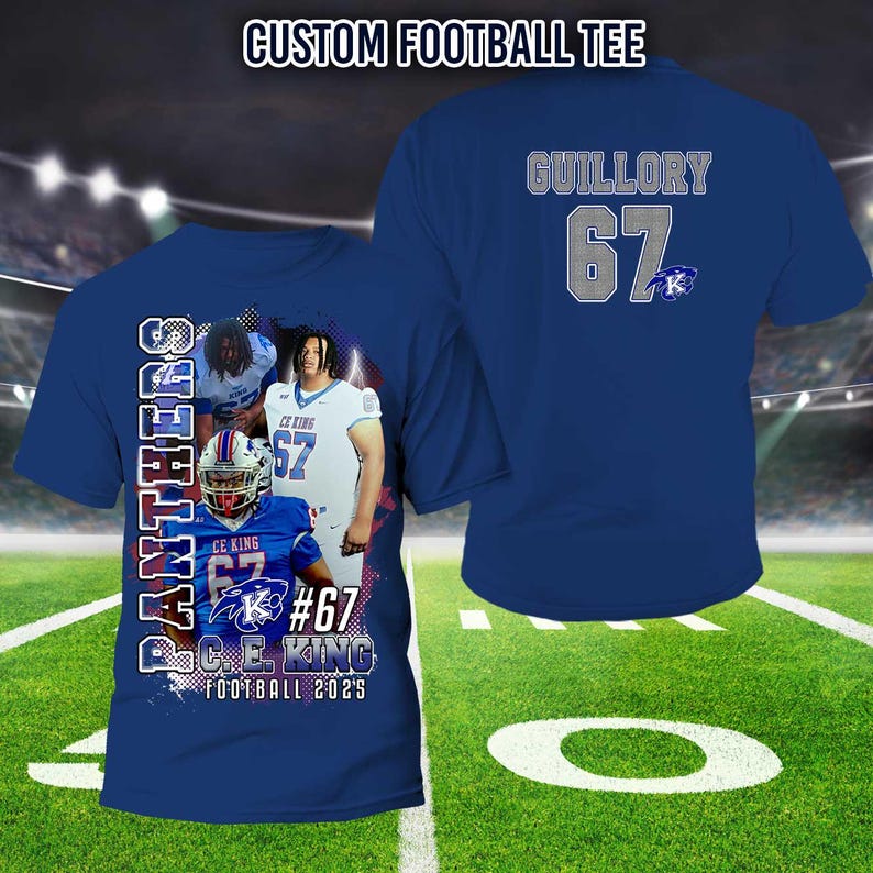 Custom Football T-shirt, Personalized Game Day Shirt, School Spirit ...