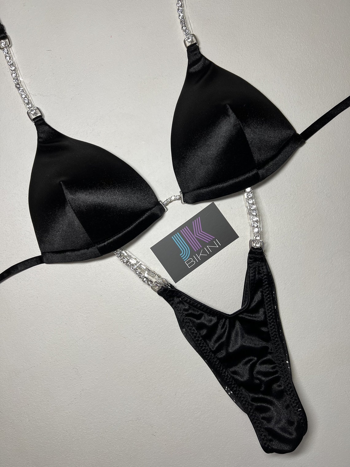 Black Bikini Suit Competition / Wellness Posing Suit / Wbff Bikini ...