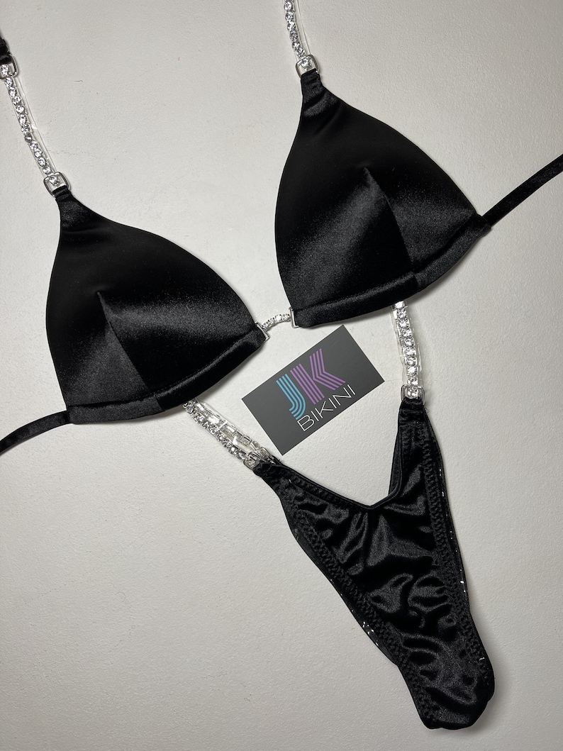 Black Bikini Suit Competition / Wellness Posing Suit / Wbff Bikini ...