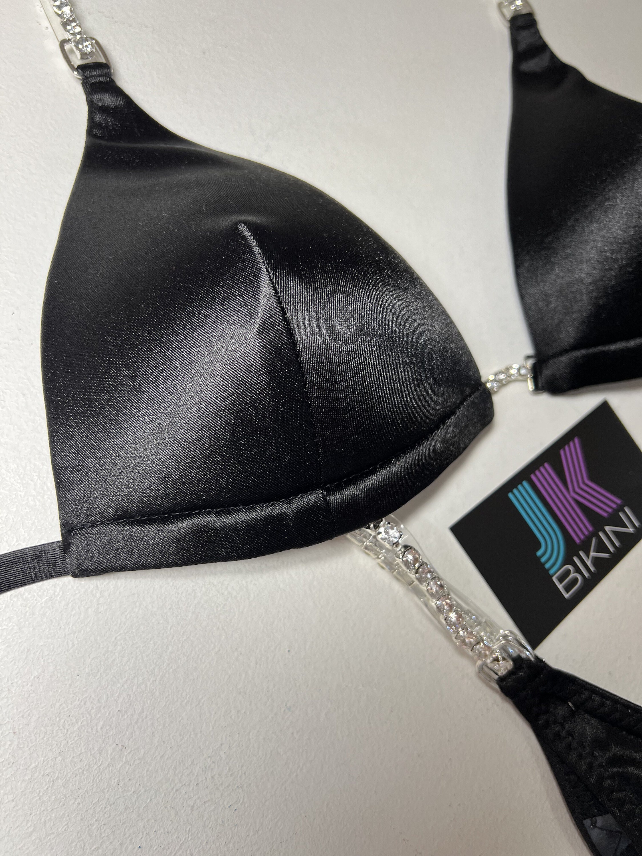 Black Bikini Suit Competition / Wellness Posing Suit / Wbff Bikini ...