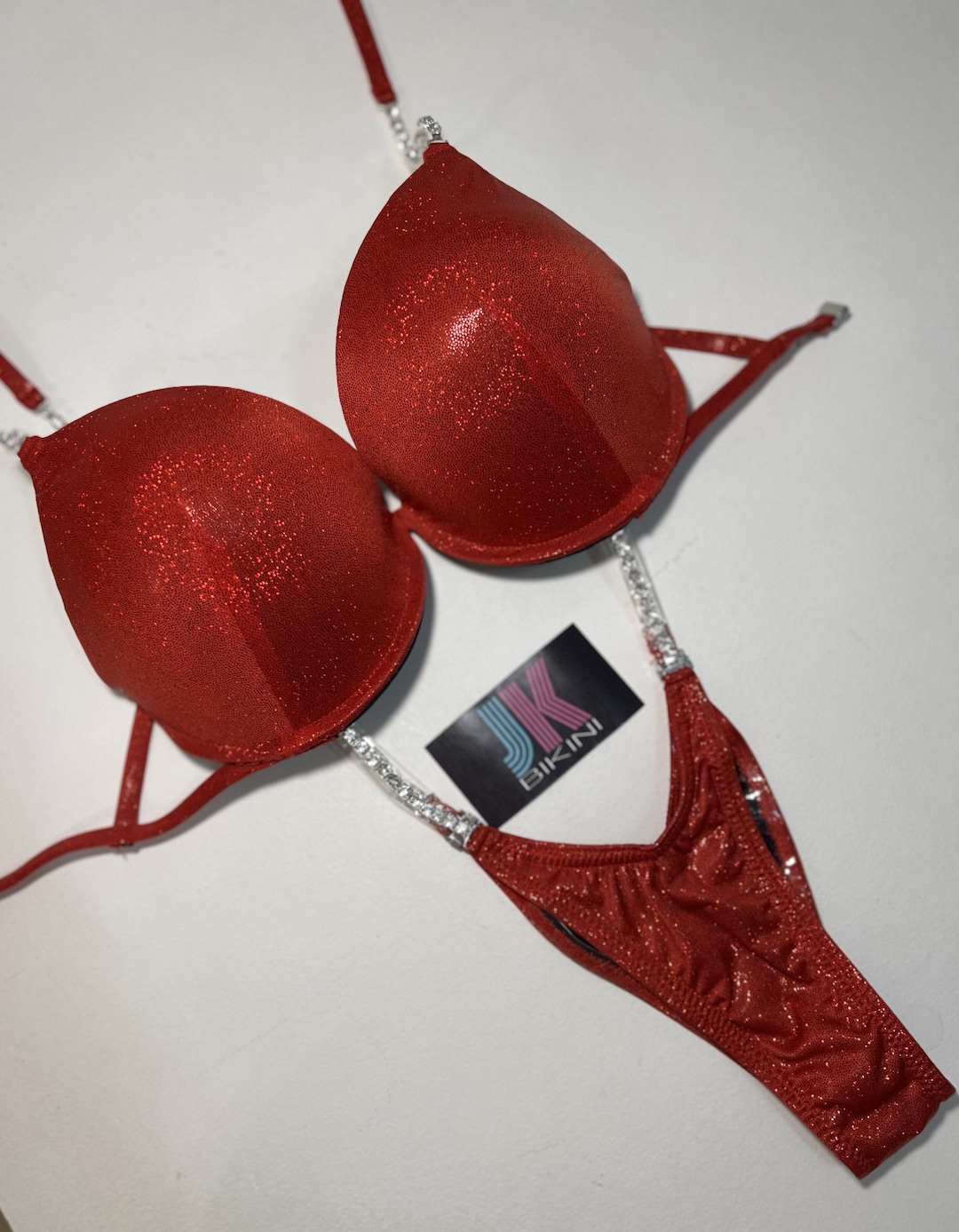 Red Bikini Suit Competition / Wellness Posing Suit / Wbff - Etsy