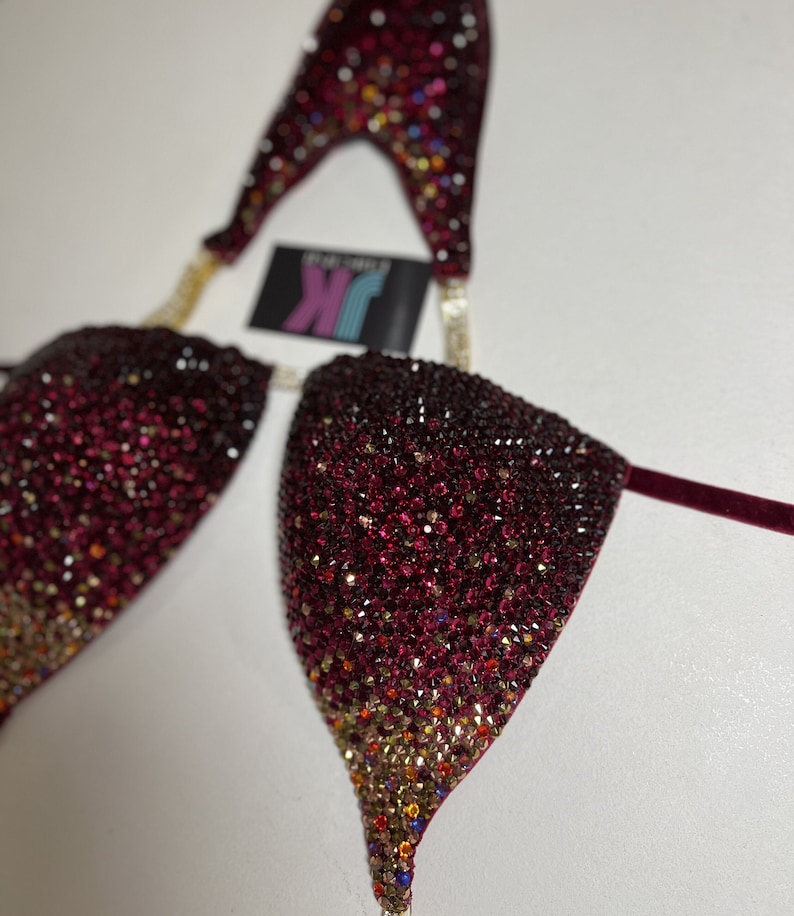 Red Bikini Competition / IFBB / NPC Bikini / WBFF / Bodybuilding Suit ...