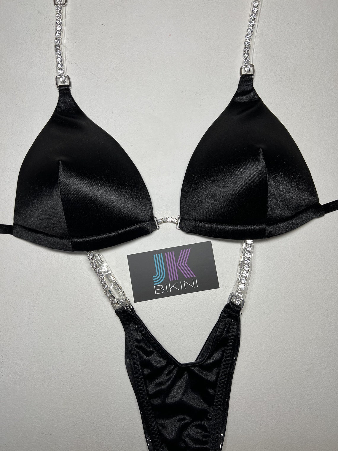 Black Bikini Suit Competition / Wellness Posing Suit / Wbff Bikini ...