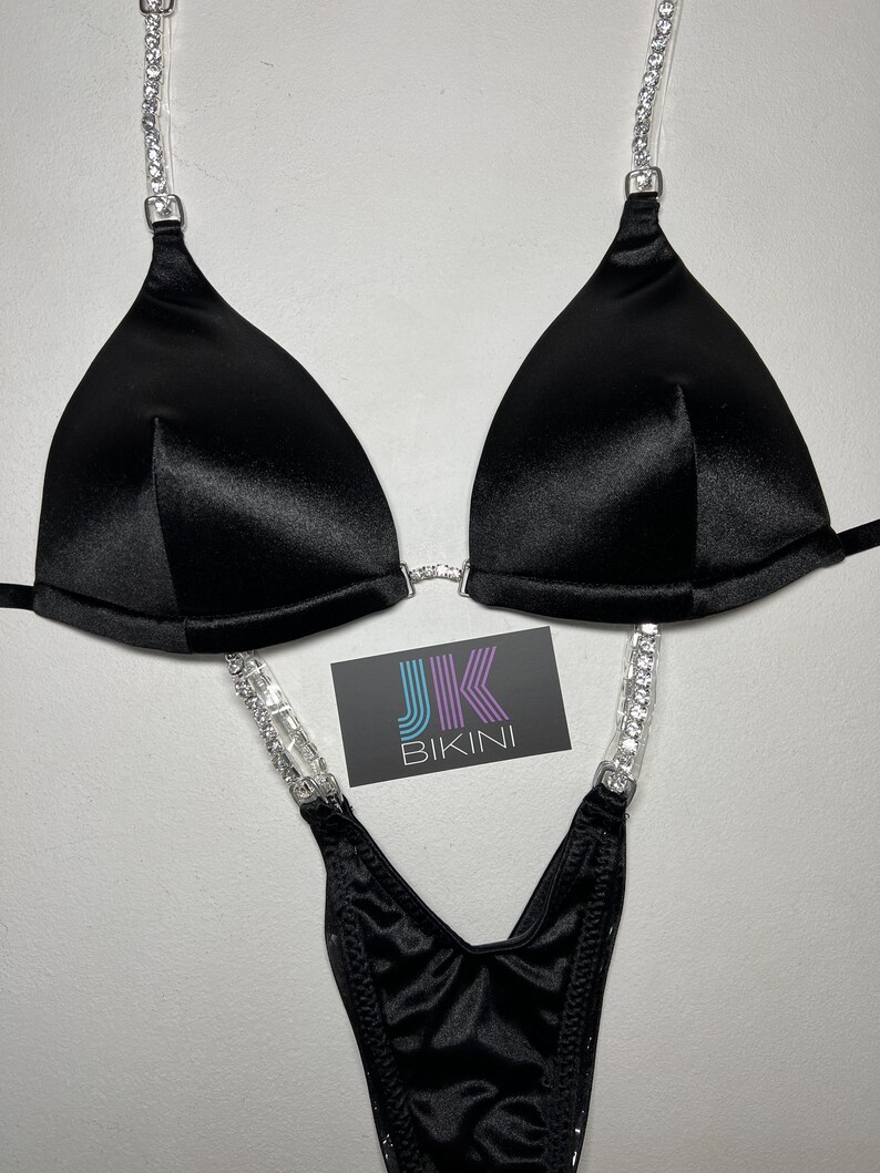 Black Bikini Suit Competition / Wellness Posing Suit / Wbff Bikini ...