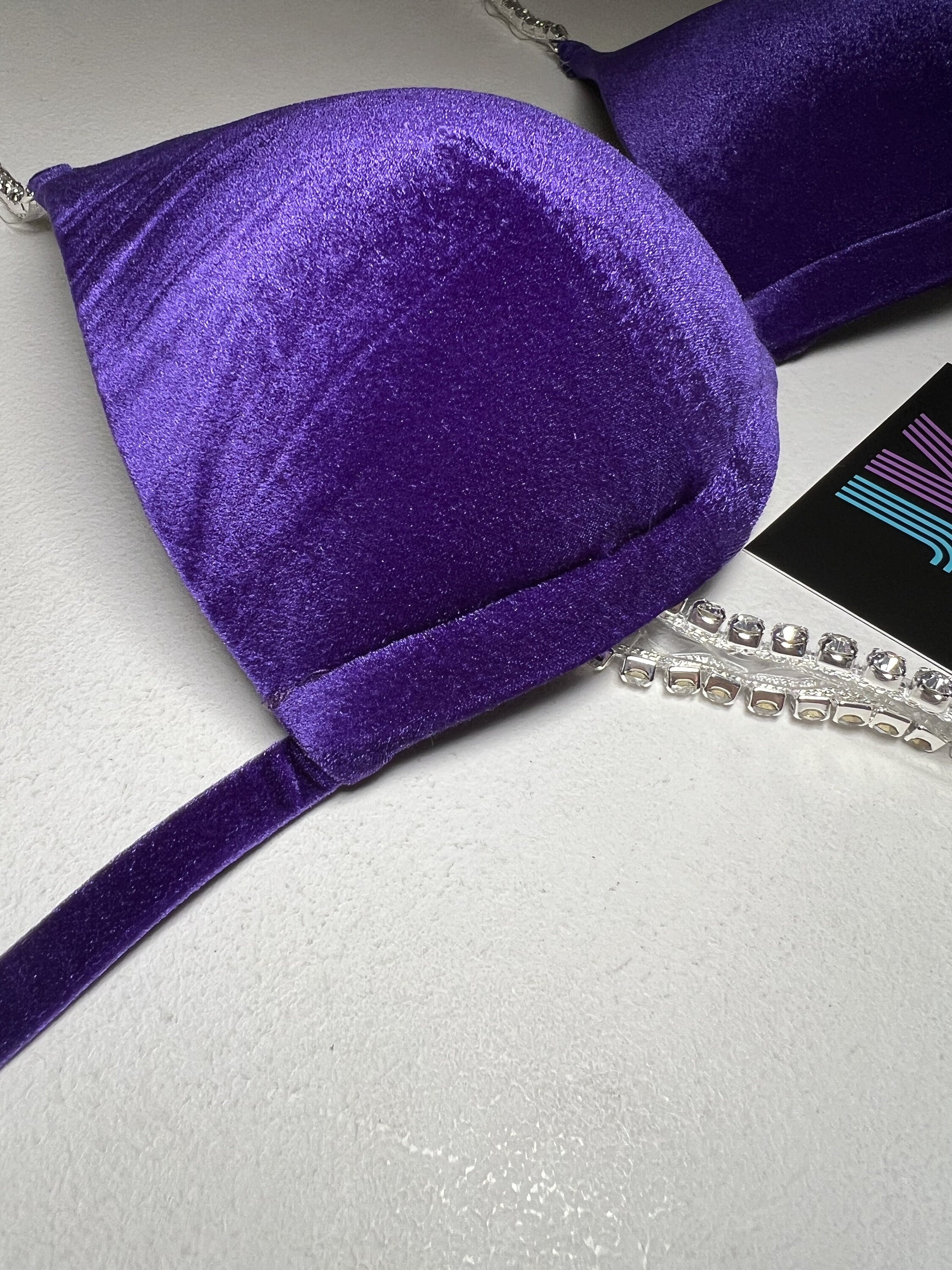 Purple Velvet Bikini Suit Competition / Wellness Posing Suit / Wbff ...