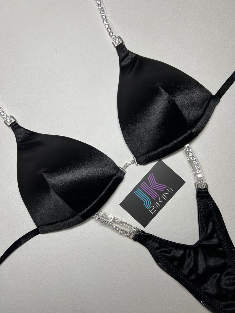 Black Bikini Suit Competition / Wellness Posing Suit / Wbff Bikini ...