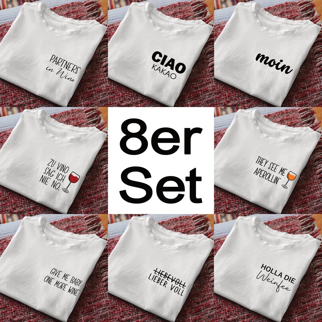 8 Bügelbilder im Bundle: JGA Wein Bier Party Aperol Moin - Etsy.de