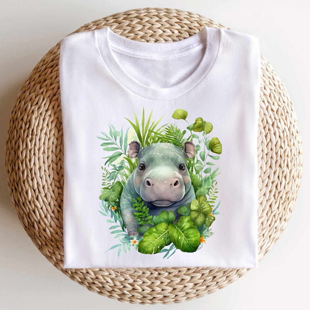 Iron-on Image: Hippo to Iron on including Iron-on Foil & Instructions ...