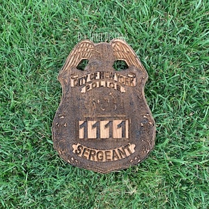 NYPD Sergeant Wooden Police Badge // NYPD Sergeant Police Badge ...