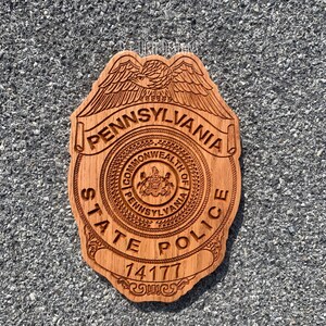 Pennsylvania State Police Badge Pennsylvania State Wooden Police Badge ...
