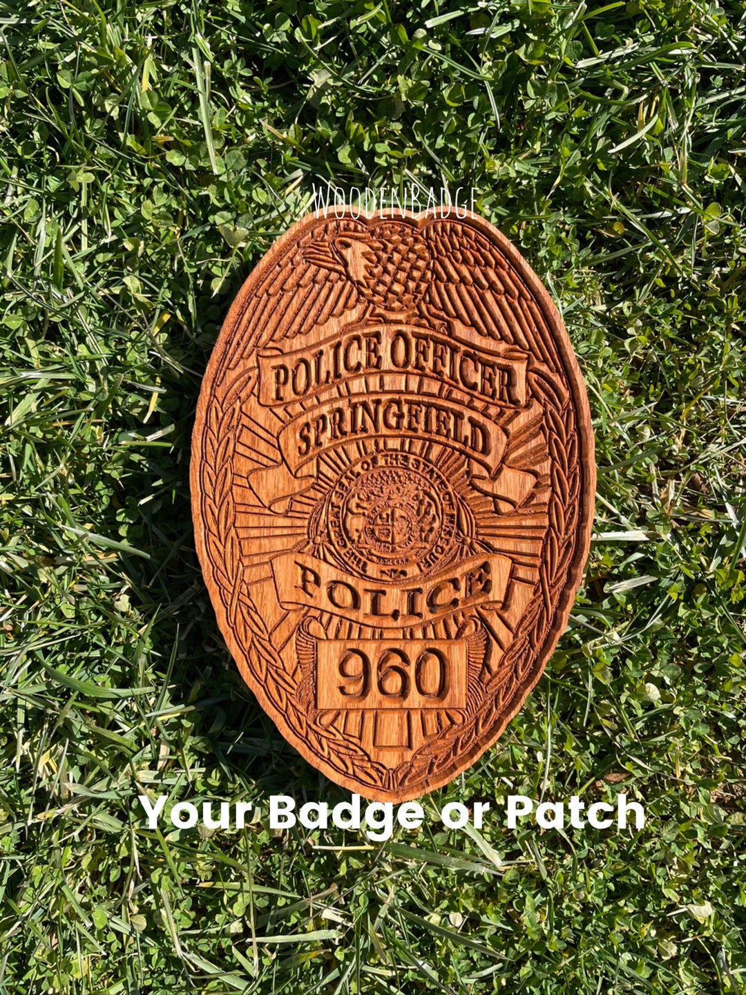 Springfield MO Personalized Wooden Police Badge // Springfield MO ...