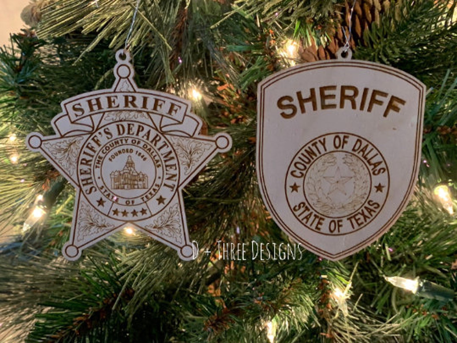 Dallas County Sheriff’s Department Personalized Police Badge Ornament ...