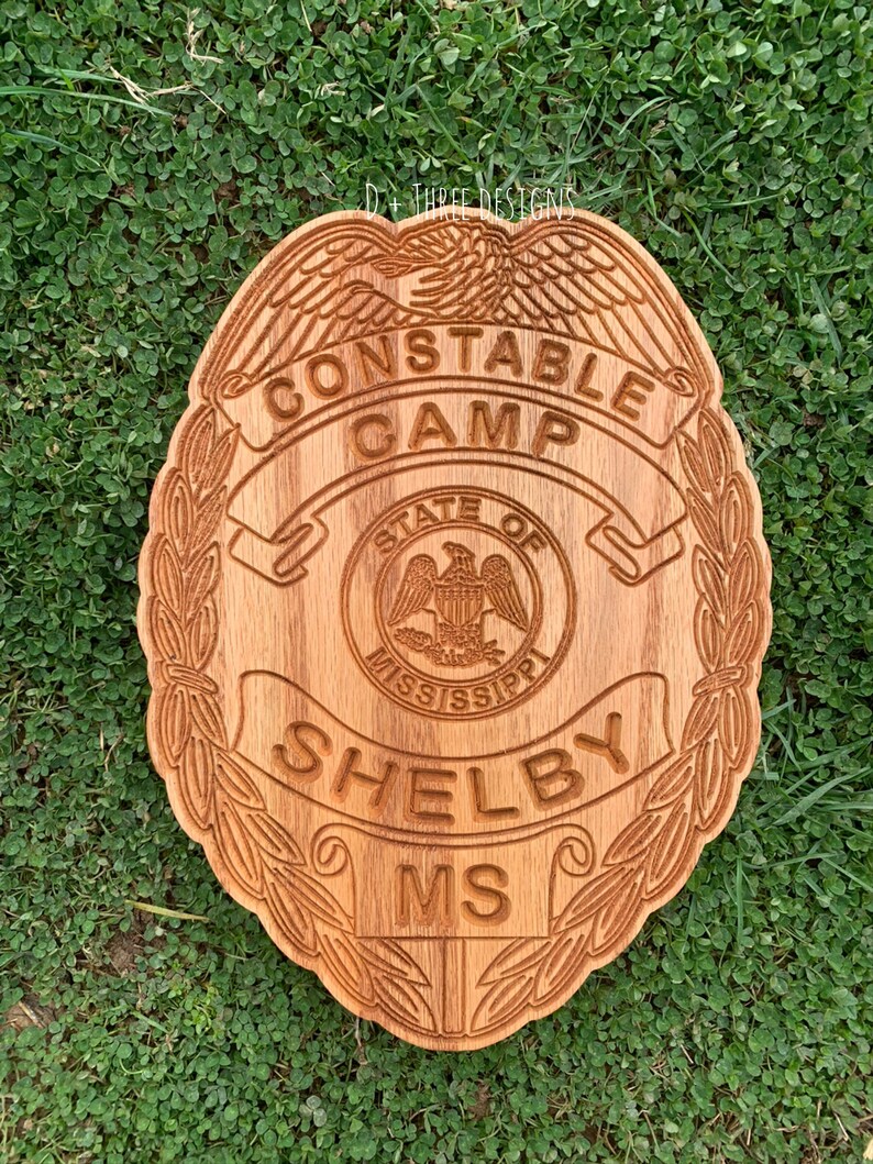 Personalized Wooden Constable Badge // Custom Constable Badge ...