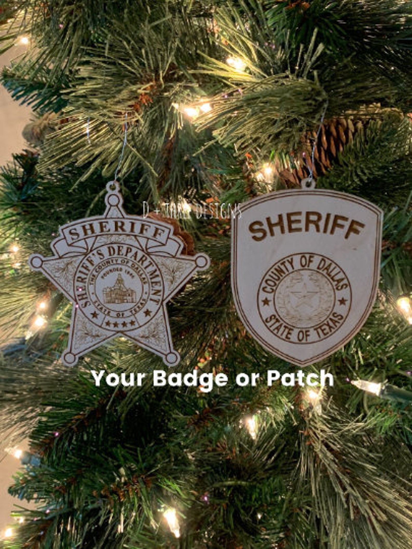Dallas County Sheriff’s Department Personalized Police Badge Ornament ...