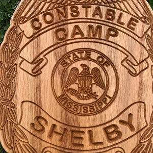 Personalized Wooden Constable Badge // Custom Constable Badge ...