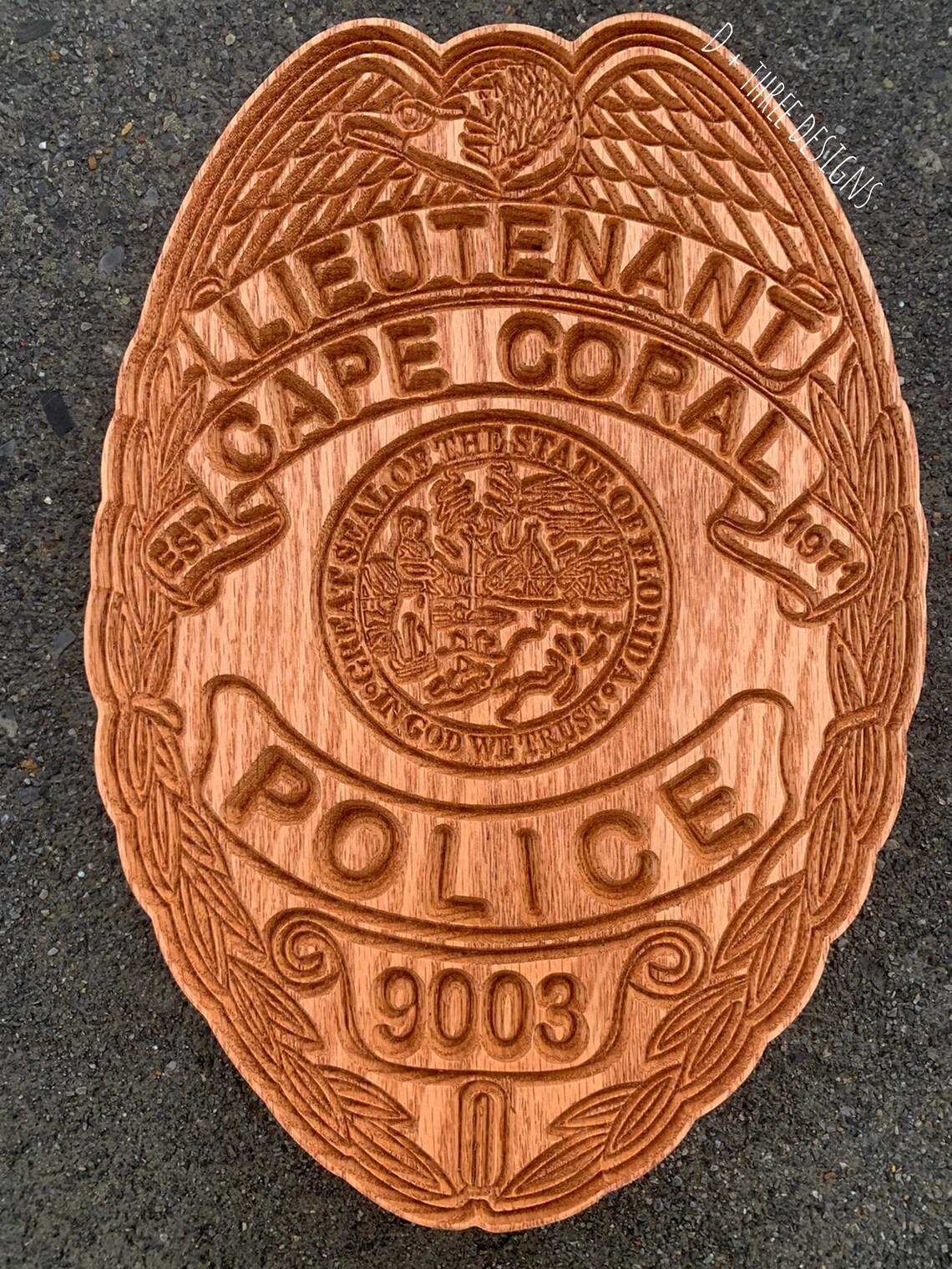 Personalized Wooden Police Badge // Custom Police Badge // | Etsy