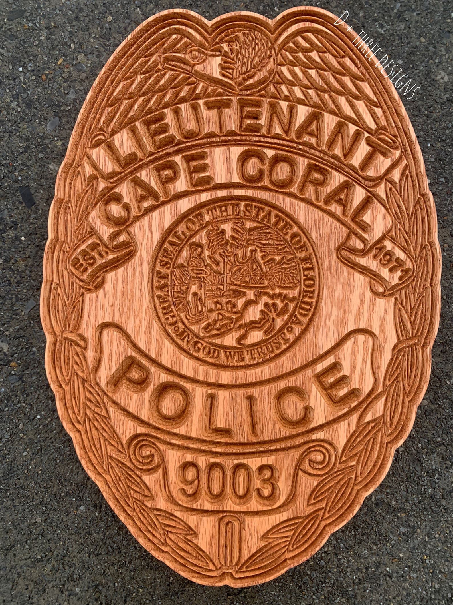 Personalized Wooden Police Badge // Custom Police Badge // | Etsy