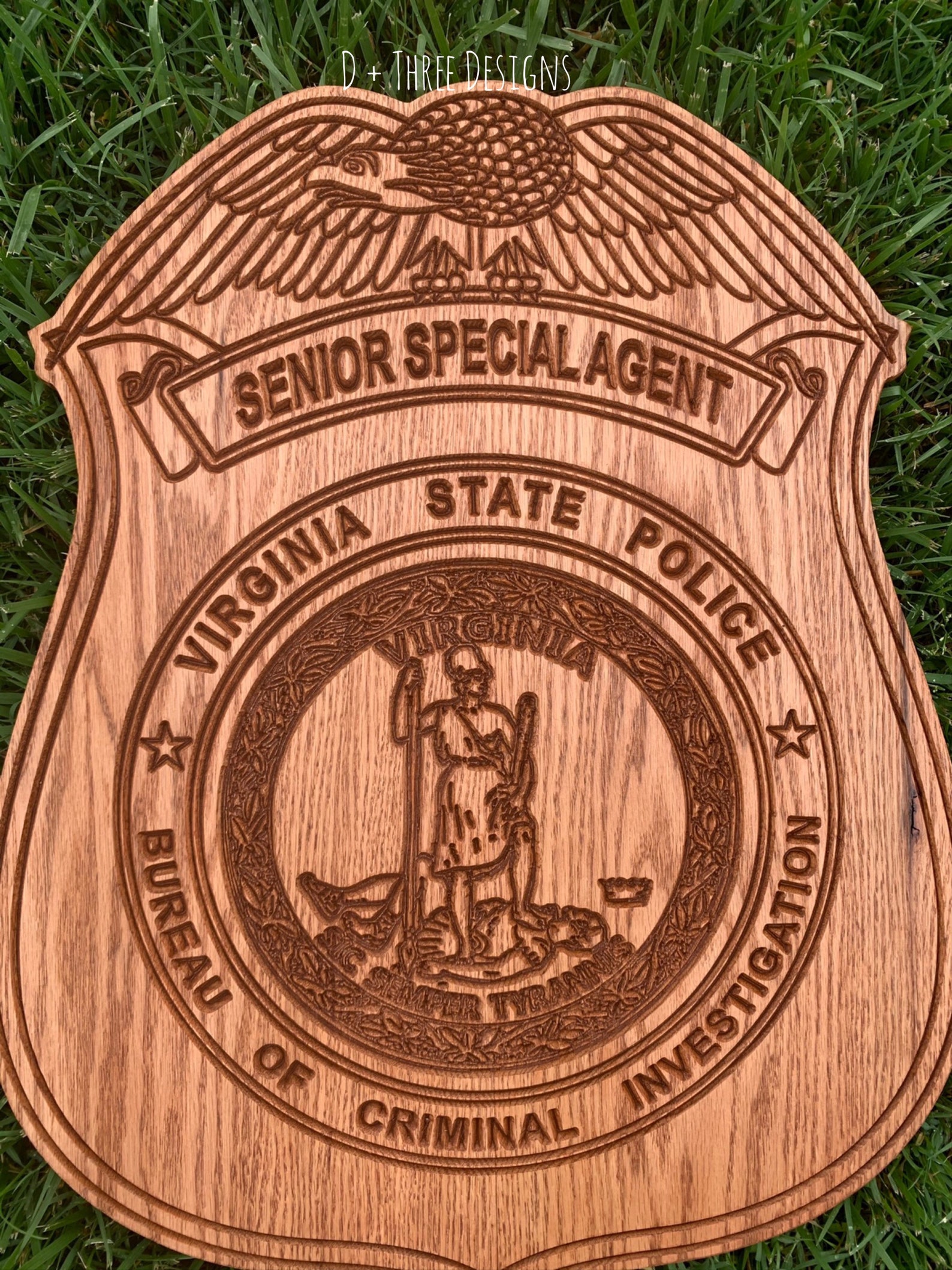 Virginia State Police Wooden Criminal Investigations Badge // Custom ...