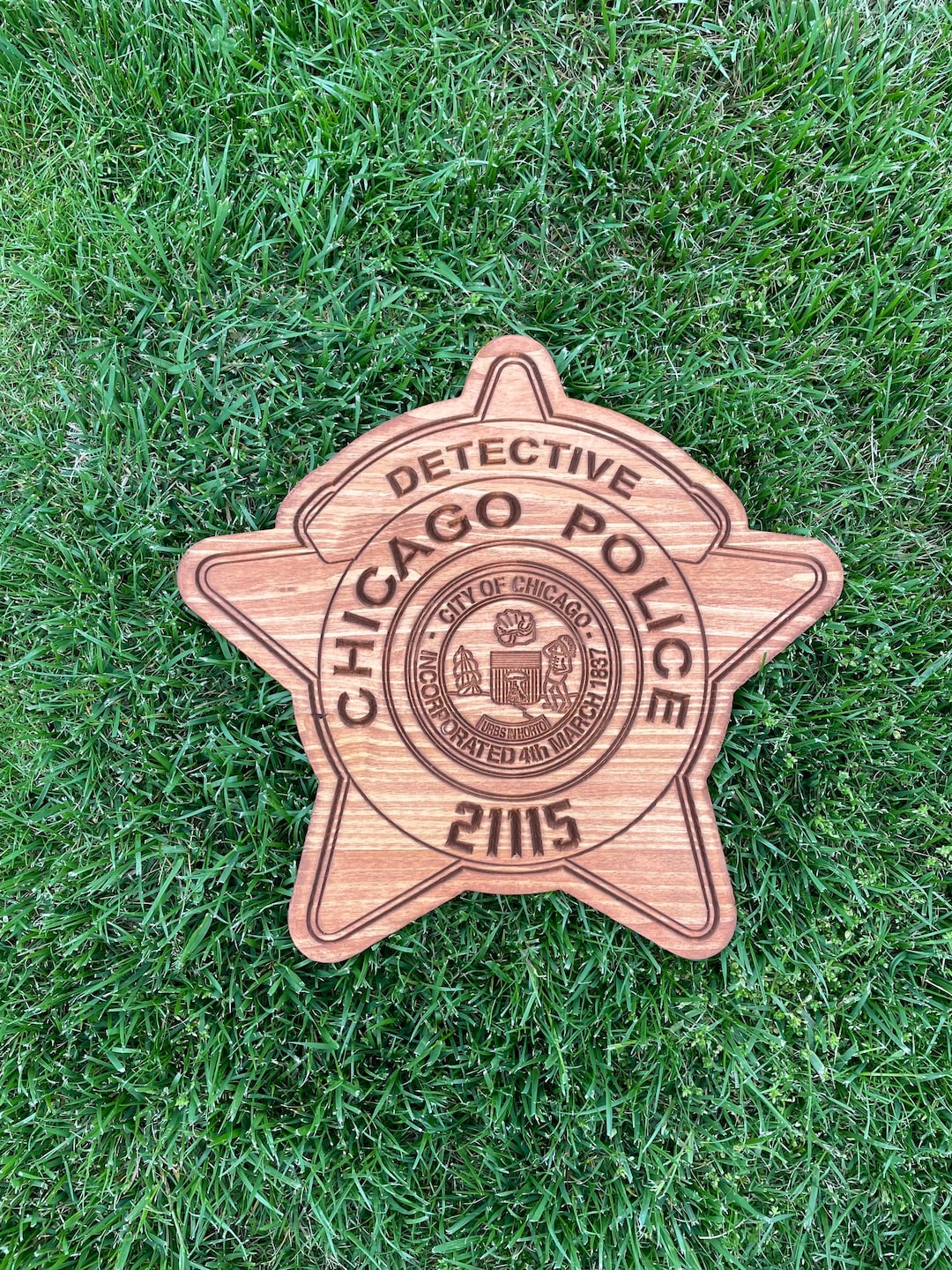 Chicago Police Personalized Wooden Police Badge // Police Detective ...