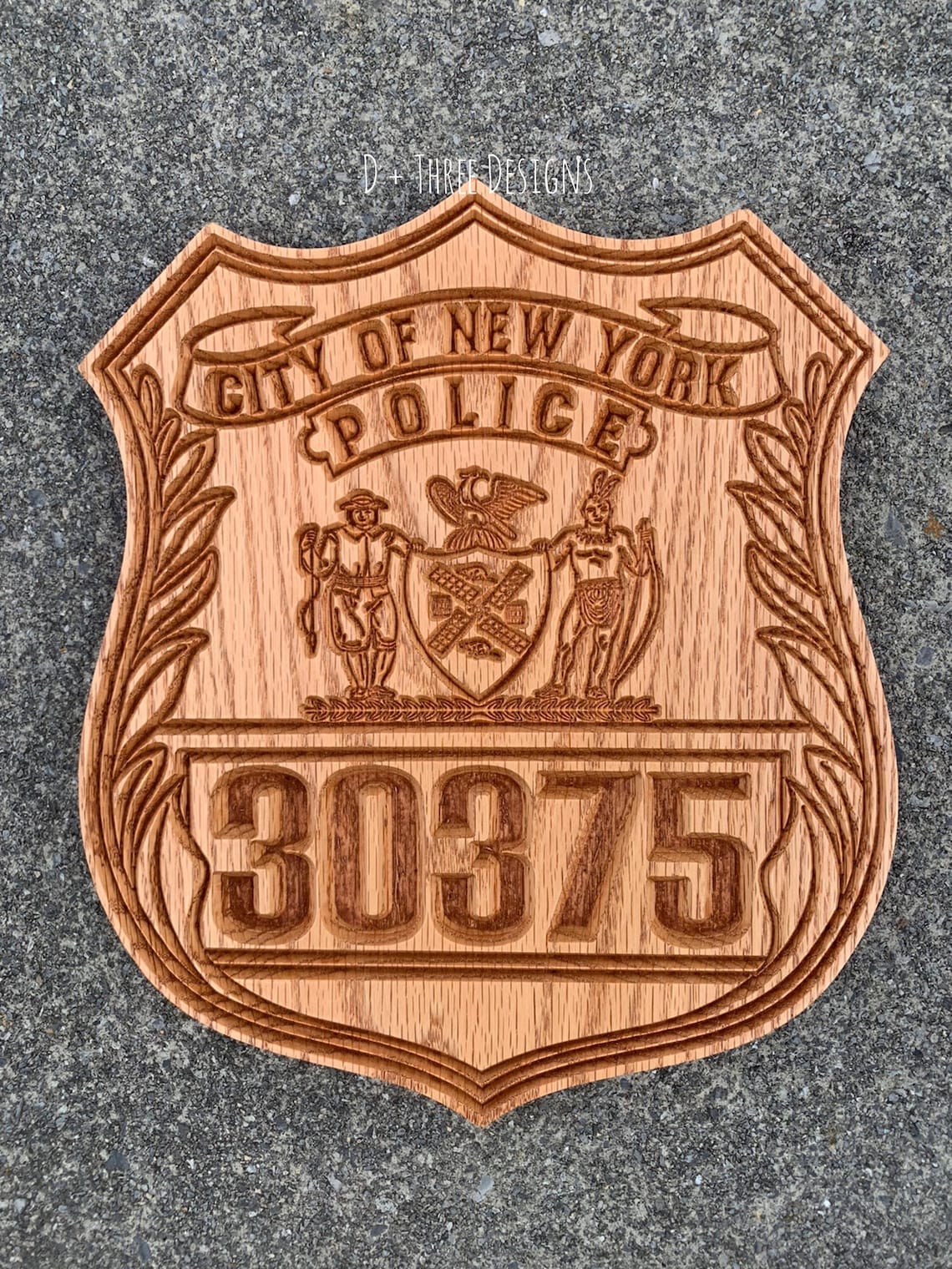 NYPD Wooden Police Badge // NYPD Police Badge // Police Officer ...