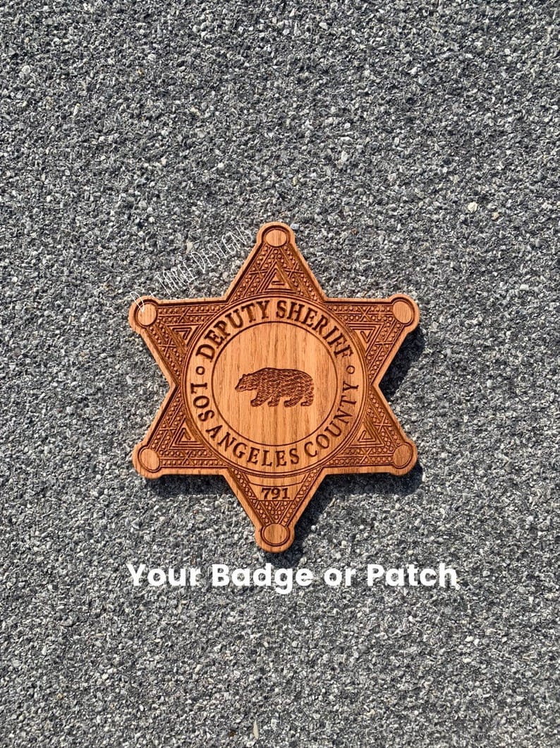 Springfield MO Personalized Wooden Police Badge // Springfield | Etsy