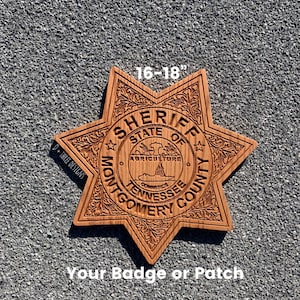 Wooden Fire Department Badge // Fire Fighter Retirement // Fire Fighter ...