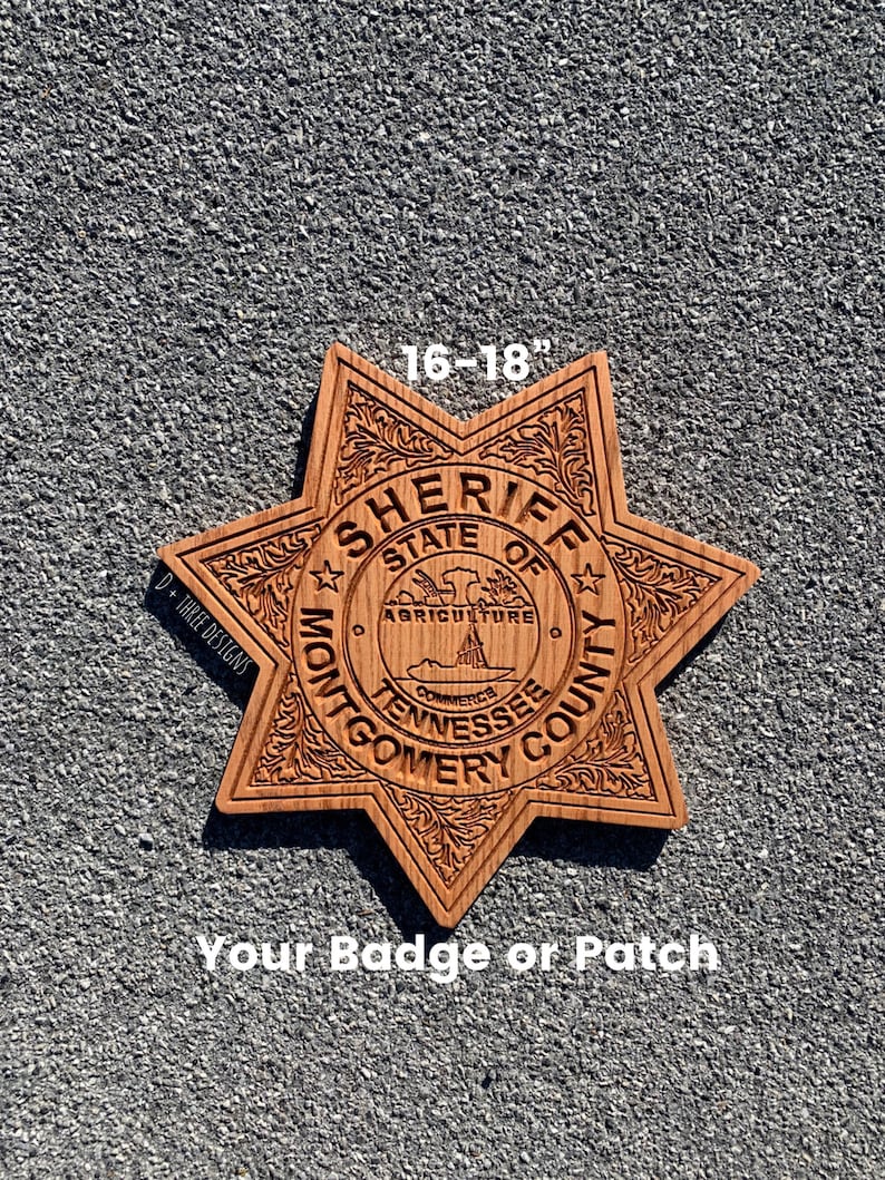 Margate Florida Wooden Police Badge // Custom Florida Police Badge ...