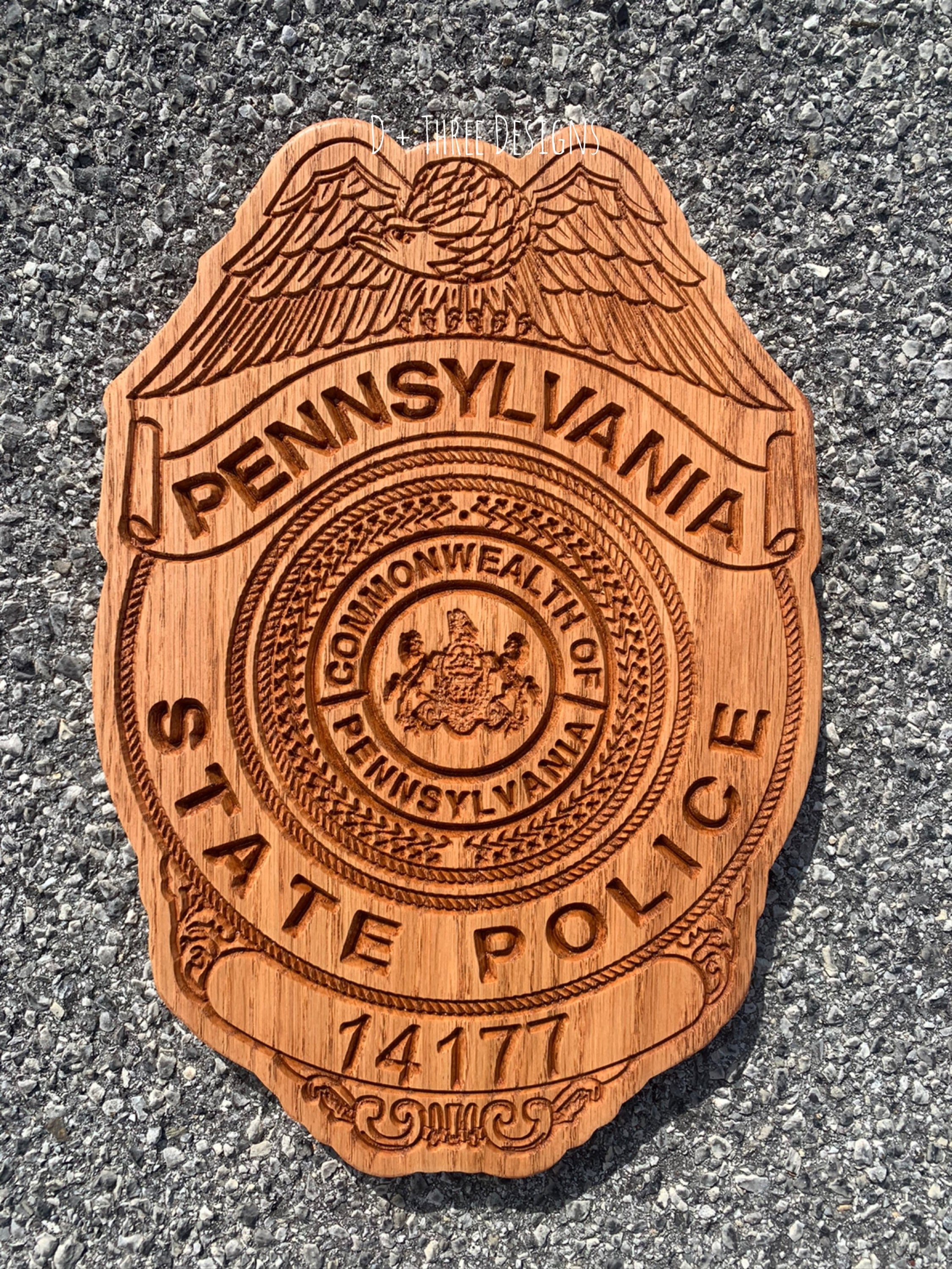 Pennsylvania State Police Badge Pennsylvania State Wooden Police Badge ...