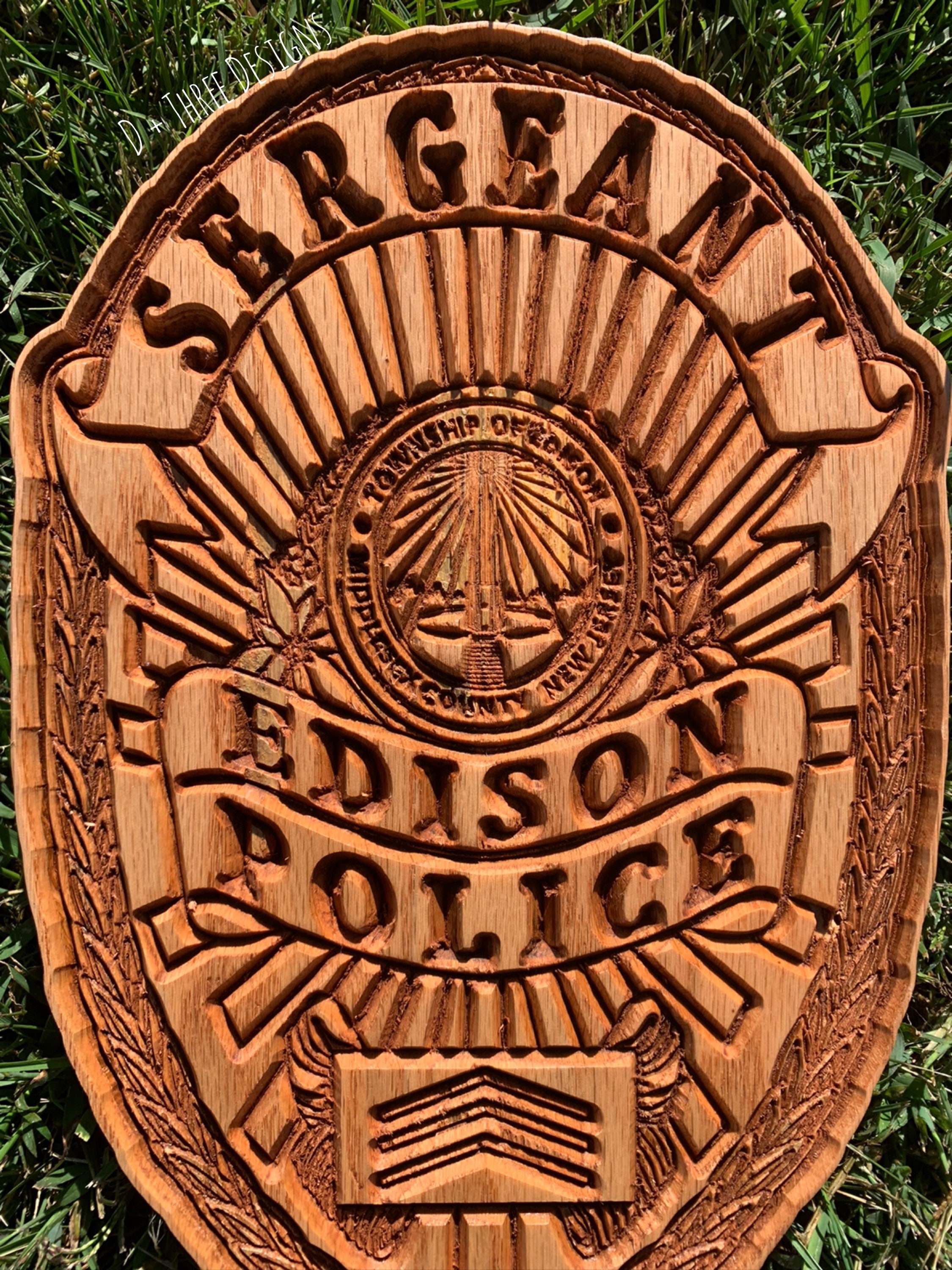 Edison NJ Wooden Police Badge // NJ Police Badge // New Jersey - Etsy UK