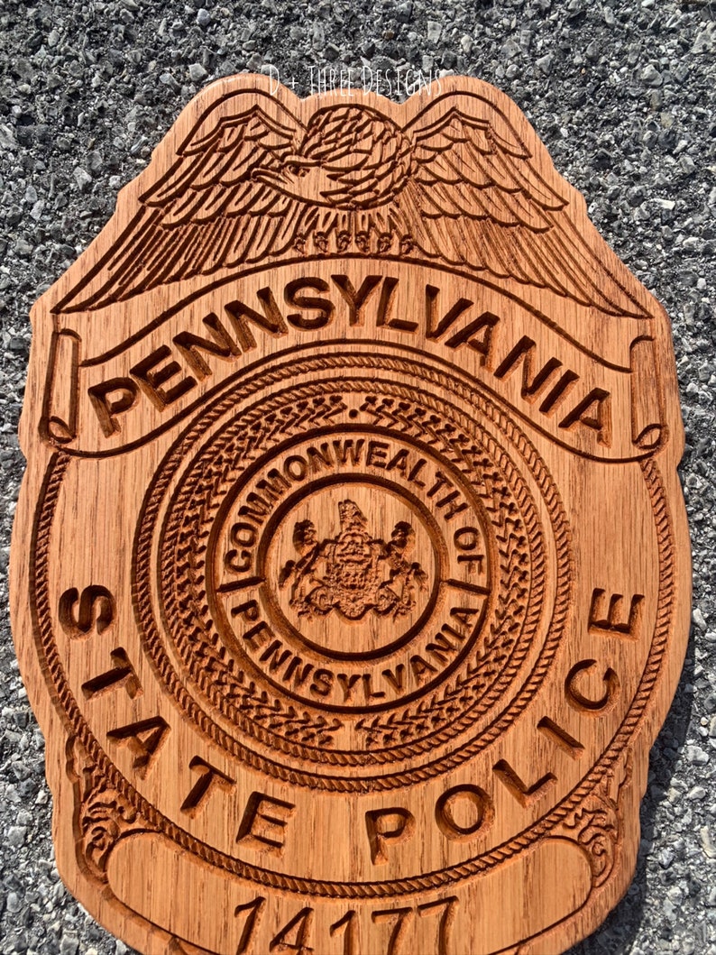 Pennsylvania State Police Badge // Pennsylvania State Wooden | Etsy