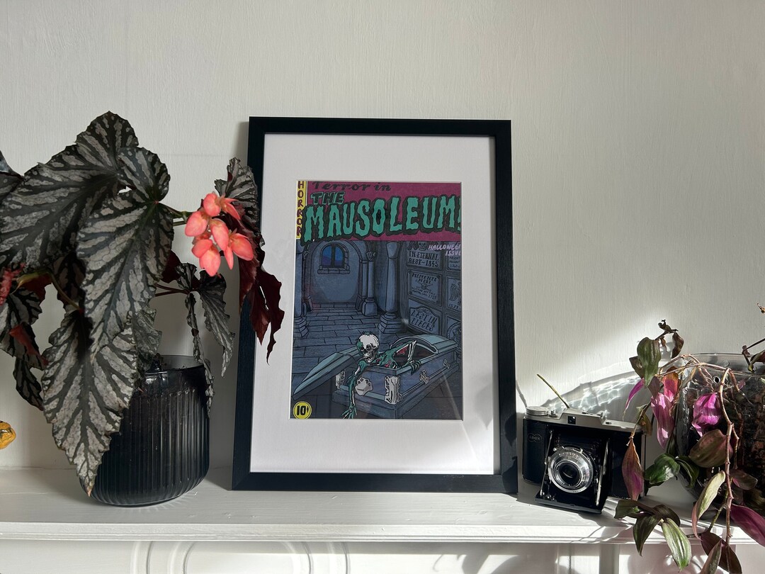 Vintage Zombie Horror Comic A4 Print - Retro Horror Poster Print ...